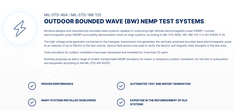 Large outdoor Bounded Wave (BW) test systems - dolevltd