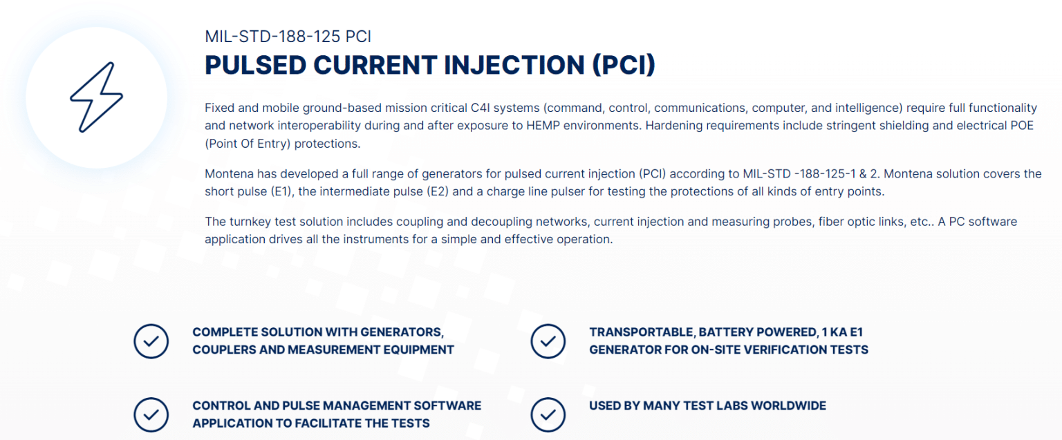 PULSE CURRENT INJECTION (PCI) TEST SYSTEMS - dolevltd