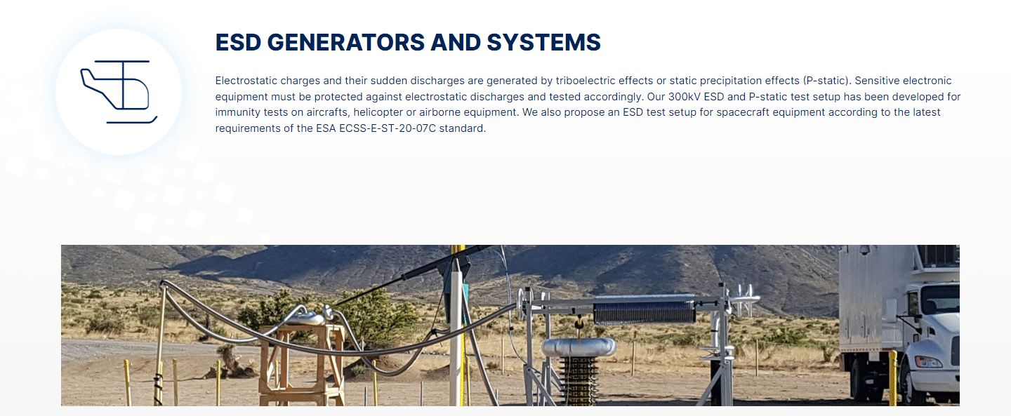 HELICOPTER 300KV ESD TEST SYSTEM - dolevltd